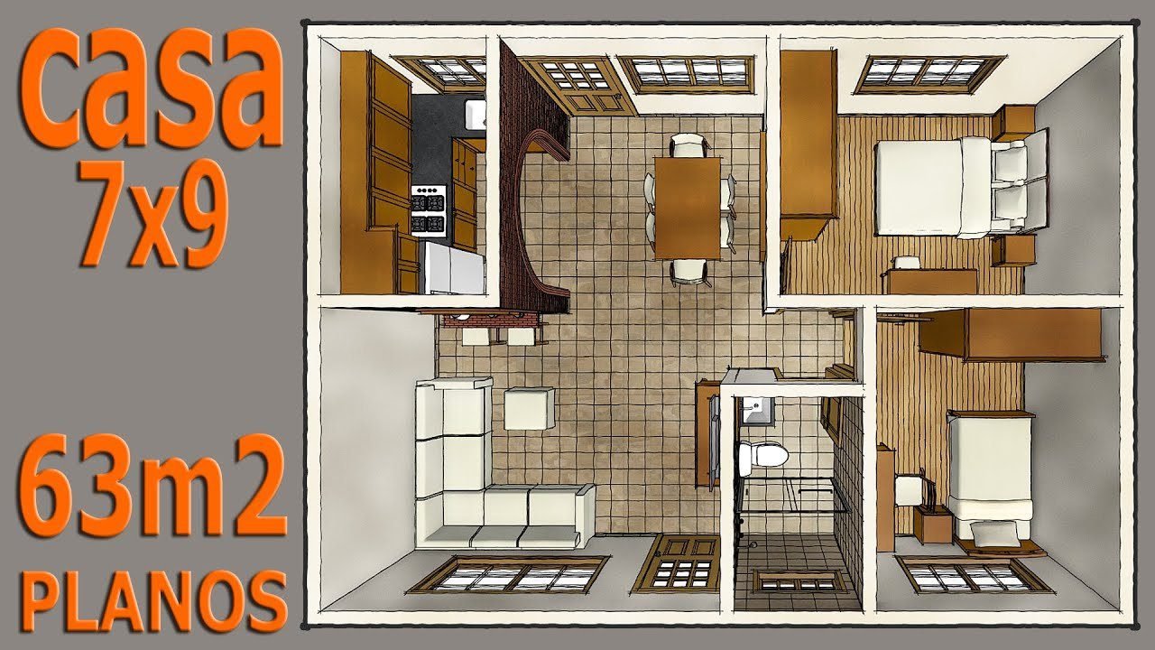Cuáles son los mejores planos de casas de dos habitaciones y un baño
